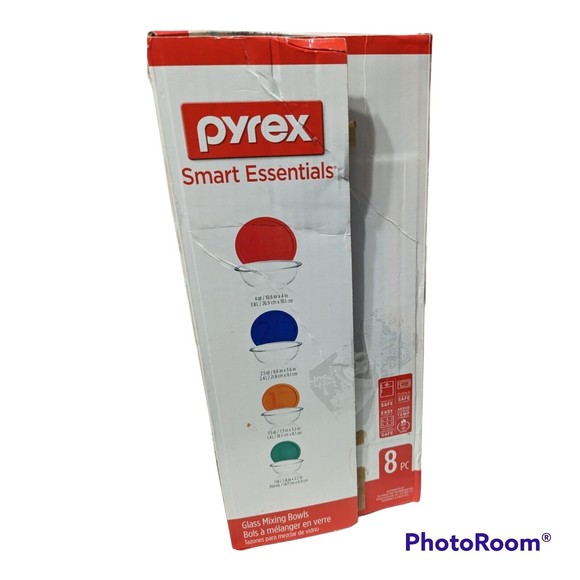 Pyrex | Kitchen | Pyrex Smart Essentials Glass Mixing Bowls With Lids ...
